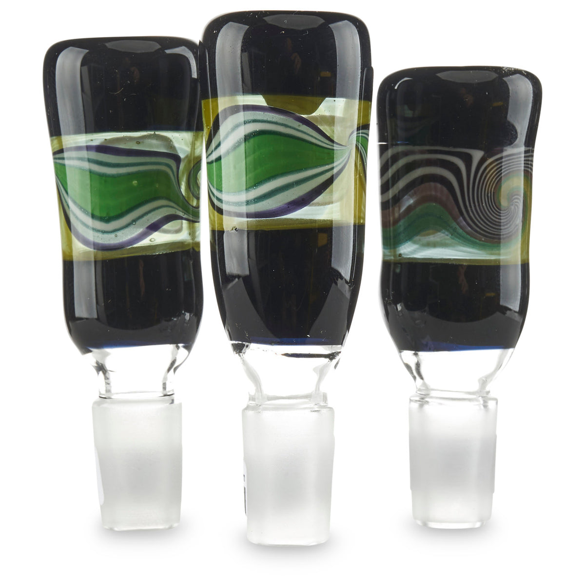 Avocado Swirl 14mm Slide | 14mm Water Pipe Slide For Herbs – CLOUD 9 ...